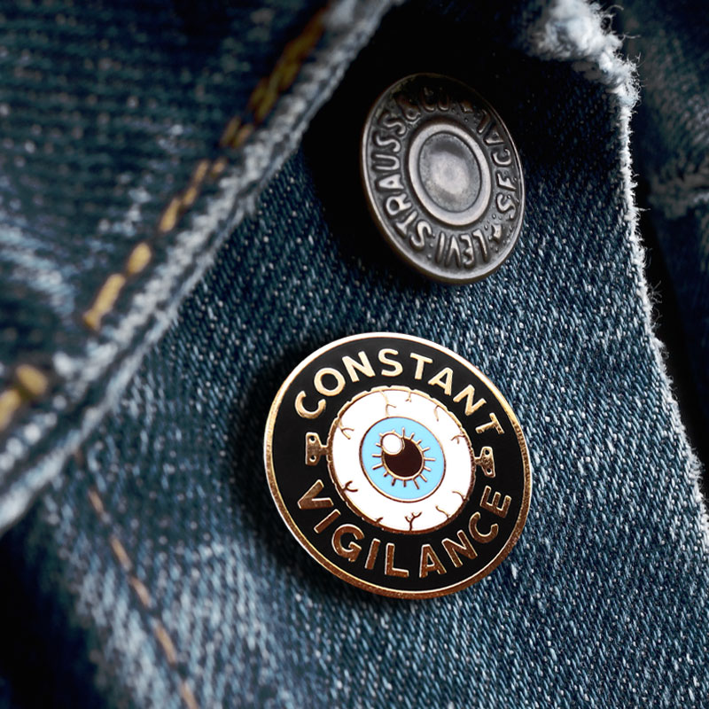 Harry Potter Mad Eye Moody Constant Vigilance Enamel Pin - GeekVault