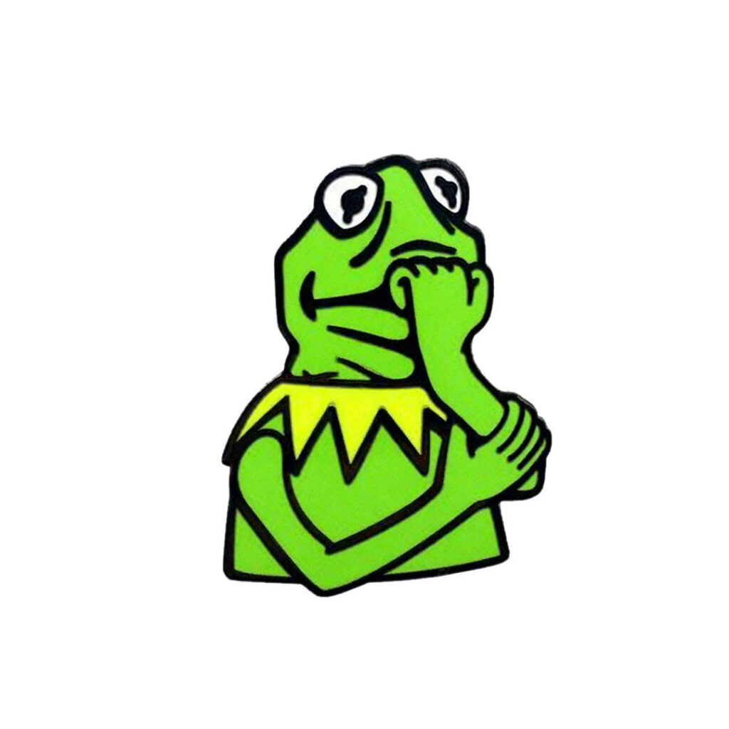 Anxious Kermit Enamel Pin - GeekVault