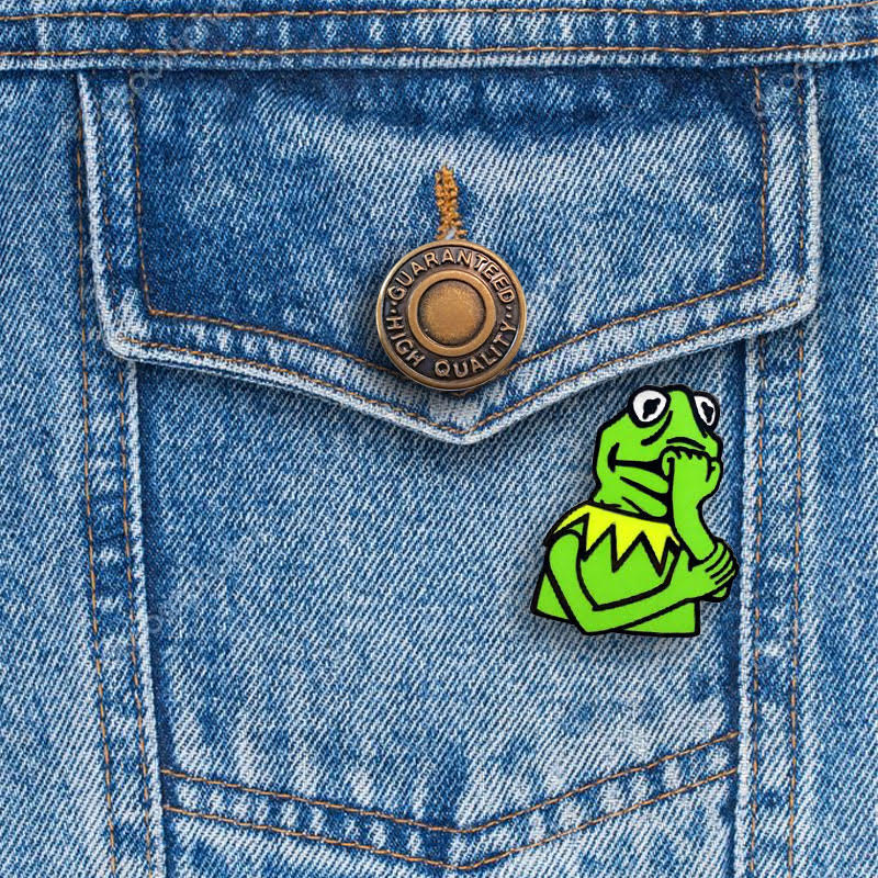 Anxious Kermit Enamel Pin - GeekVault