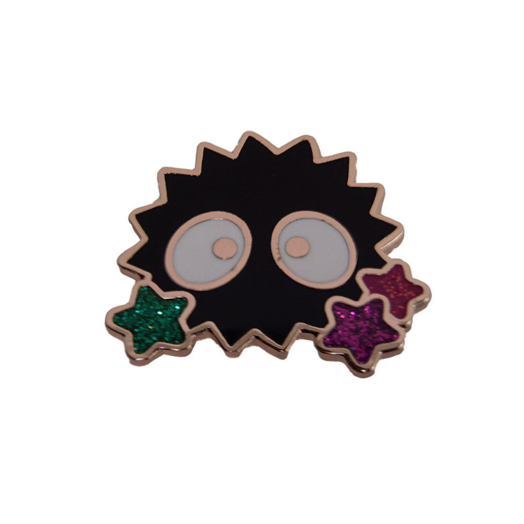 Studio Ghibli Susuwatari Glittery Soot Sprite Enamel Pin - GeekVault