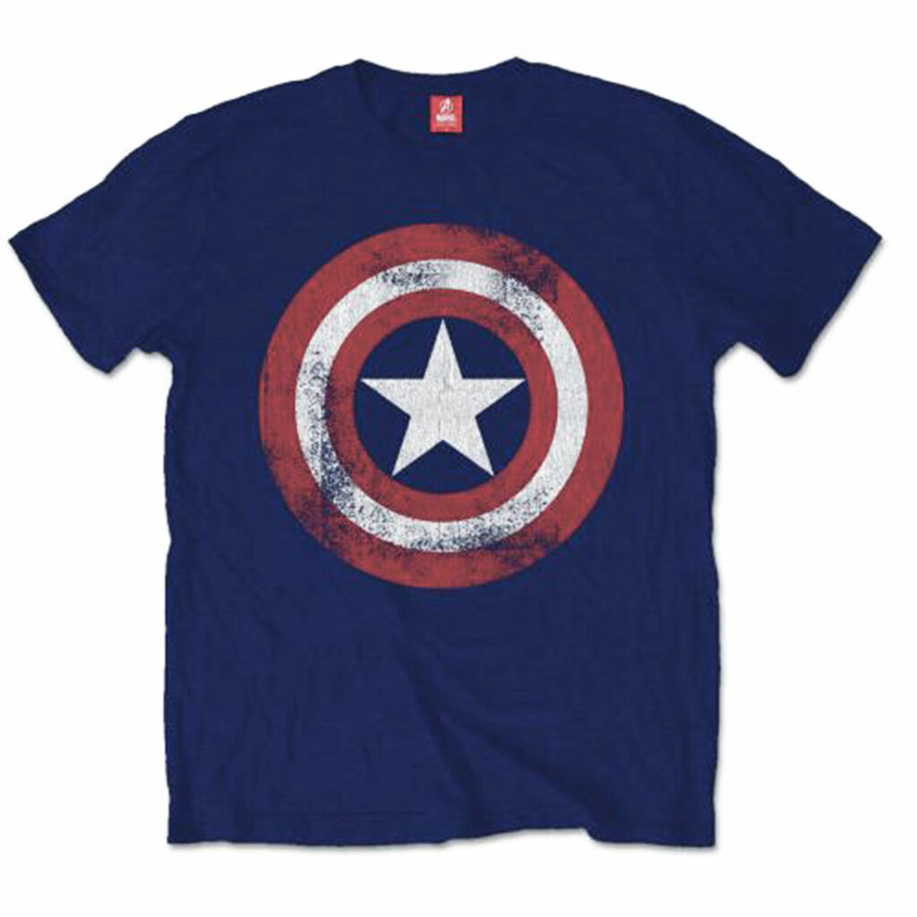 Marvel Captain America Distressed Shield T-Shirt - GeekVault