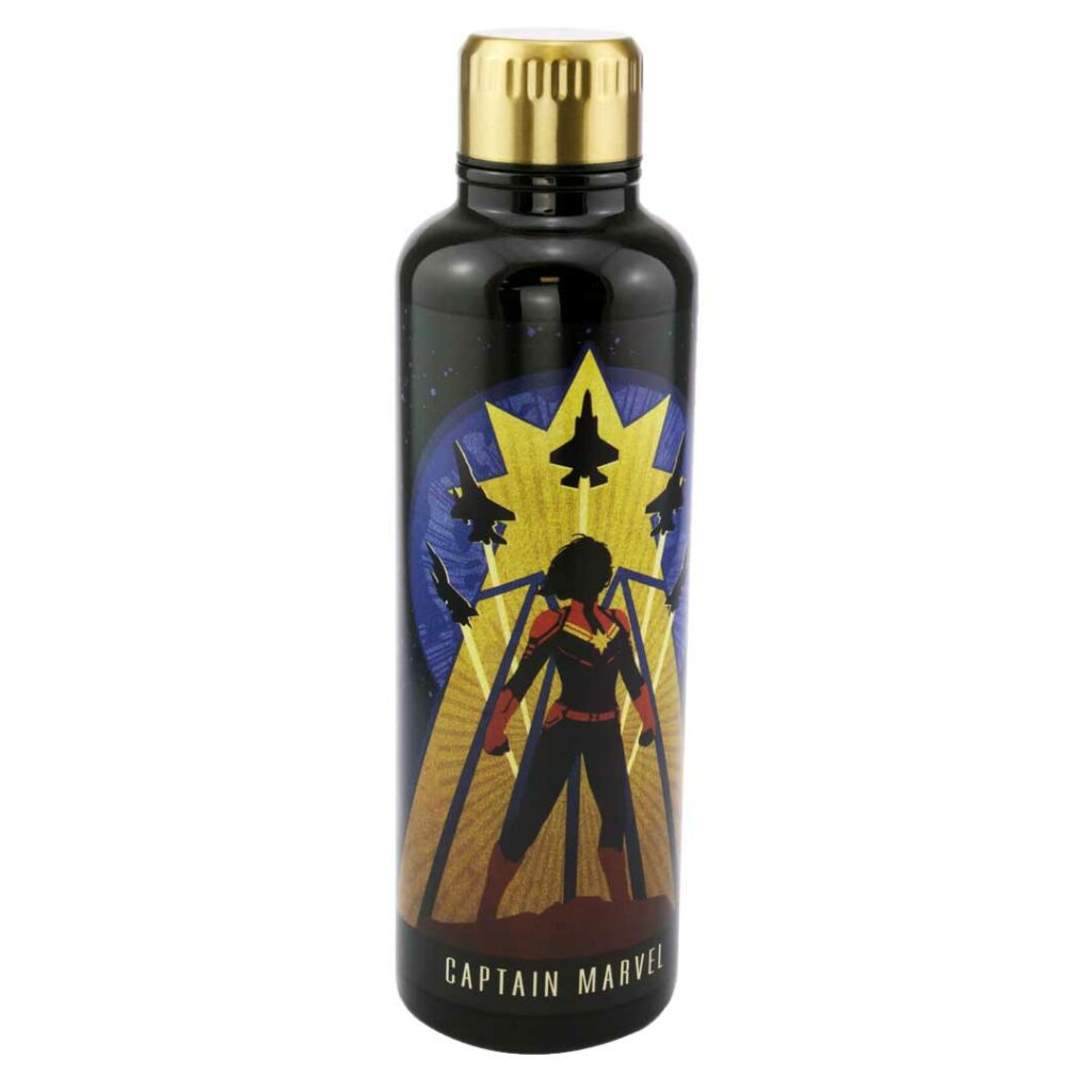 Marvel: Captain Marvel Metal Water Bottle - GeekVault