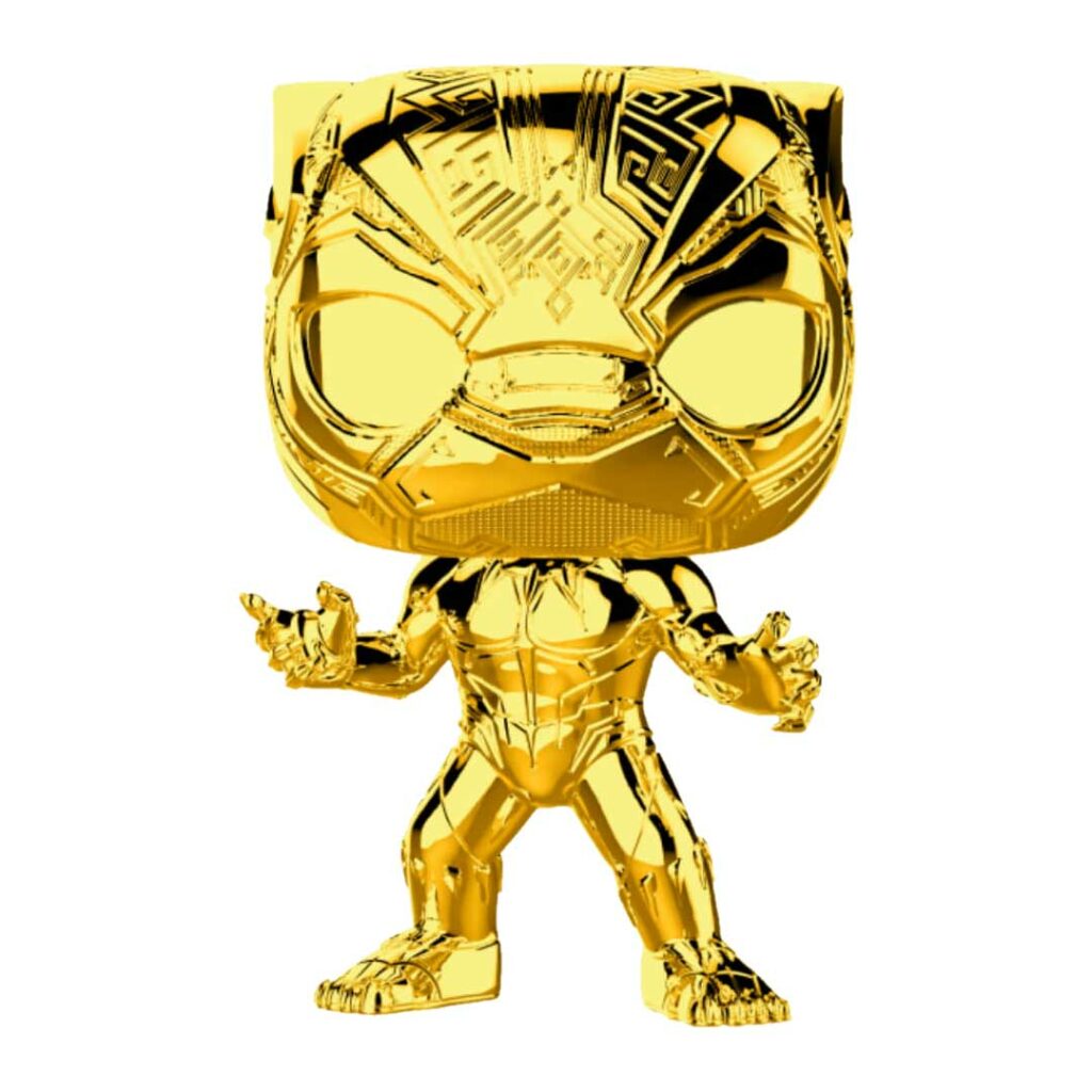 Marvel Funko POP! Vinyl #383 Gold Chrome Black Panther - GeekVault