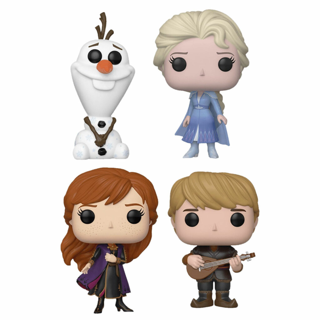 Disney: Frozen 2 Funko POP! 4-Pack Elsa, Olaf, Anna & Kristoff Exc ...